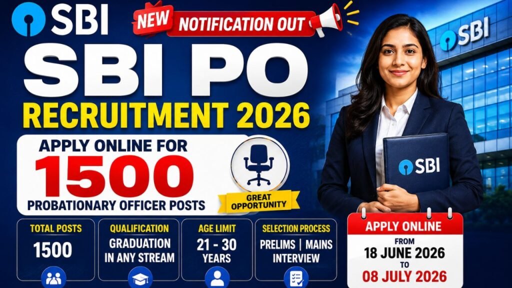 SBI PO Recruitment 2026: Apply Online for 1500 Probationary Officer Posts